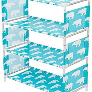 llibnn Shoe Rack,Non-Woven 4-Tier Dust-Proof Shoe Standing Storage Tall Shoe Organiser with Waterproof Fabric Tiers Simple Assembled,462254CM (Color : F) (Color : E)