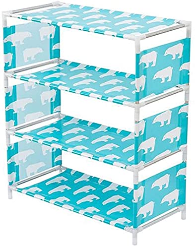 llibnn Shoe Rack,Non-Woven 4-Tier Dust-Proof Shoe Standing Storage Tall Shoe Organiser with Waterproof Fabric Tiers Simple Assembled,462254CM (Color : F) (Color : E)