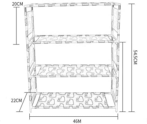 llibnn Shoe Rack,Non-Woven 4-Tier Dust-Proof Shoe Standing Storage Tall Shoe Organiser with Waterproof Fabric Tiers Simple Assembled,462254CM (Color : F) (Color : E)