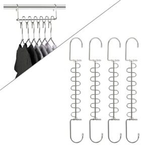 magicool hanger 4 pack update metal magic cascading hanger space saving hangers closet organizer clothes organize space saver