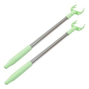 holibanna 2pcs clothes pole adjustable hitch metal forks metal clothes hanger garment hook reach pole clothing shepherd hook clothing hanger rod home clothes rod home supplies clothes pole