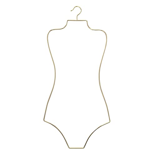 Generic Wire Body Shape Display Hanger, Dress Wardrobe Organizer Bathing Suit Coat Metal Rack for Kids Unisex Store Accessories Bedroom , Aureate