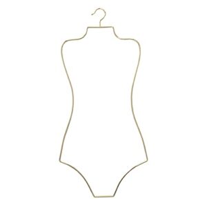 Generic Wire Body Shape Display Hanger, Dress Wardrobe Organizer Bathing Suit Coat Metal Rack for Kids Unisex Store Accessories Bedroom , Aureate