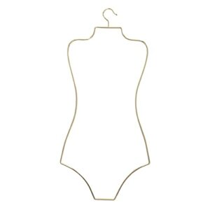 Generic Wire Body Shape Display Hanger, Dress Wardrobe Organizer Bathing Suit Coat Metal Rack for Kids Unisex Store Accessories Bedroom , Aureate