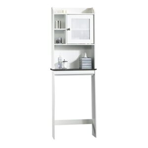 sauder caraway etagere, l: 23.31" x w: 7.44" x h: 68.07", (soft white finish)