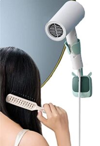 fssscpd hands free hair dryer holder,wall mounted adjustable blow dryer stand holder,self adhesives no drilling hairdryer stand no hand,bathroom shower hair tool organizer essential