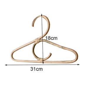 YHJIC 4Pcs Rattan Clothes Hanger Style Kids Garments Organizer Rack Children Hanger Kids Hangers for Clothes