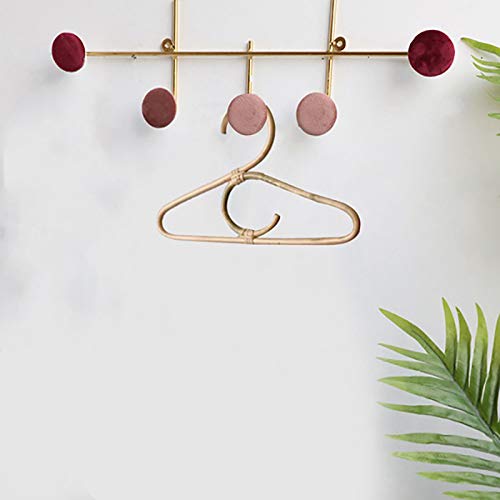 YHJIC 4Pcs Rattan Clothes Hanger Style Kids Garments Organizer Rack Children Hanger Kids Hangers for Clothes