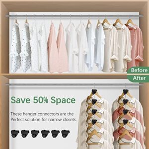 Clothes Hanger, 30Pcs Space Saving Clothes Organizers Hooks Hanger Connector Hooks, Clothes Hanger Hooks, Triple Closet Space Saver Hooks