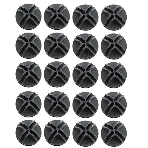 JCBIZ 20pcs Black Grid Cube Organizer Connector Plastic Rod Steel Wire Panels Mounting Connectors for Closet Storage Shelving Shoe Rack