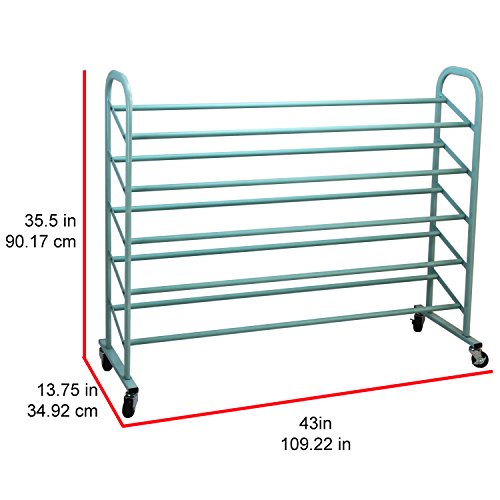 Oceanstar 5-Tier Metal, Turquoise Shoe Rack