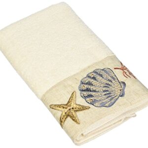 Avanti Linens - Hand Towel, Soft & Absorbent Cotton Towel, Ocean Inspired Home Decor (Sea Treasure Collection, Ivory)