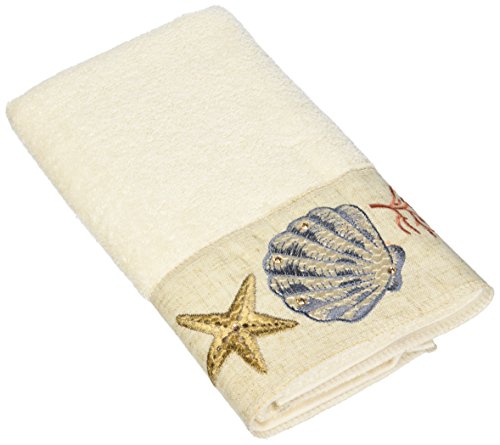 Avanti Linens - Hand Towel, Soft & Absorbent Cotton Towel, Ocean Inspired Home Decor (Sea Treasure Collection, Ivory)