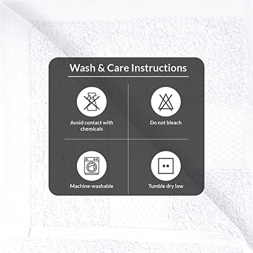 Infinitee Xclusives Premium White Hand Towels 6 Pack, 16x28 Inches, Hotel and Spa Quality, Highly Absorbent and Super Soft Hand Towels for Bathroom