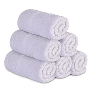 Infinitee Xclusives Premium White Hand Towels 6 Pack, 16x28 Inches, Hotel and Spa Quality, Highly Absorbent and Super Soft Hand Towels for Bathroom