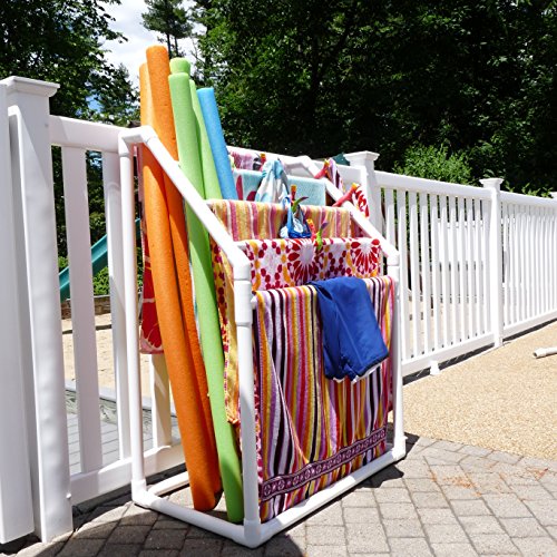 TowelMaid 5 Bar Freestanding Outdoor Poolside Towel Rack