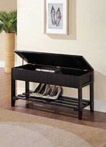 storage shoe bench black