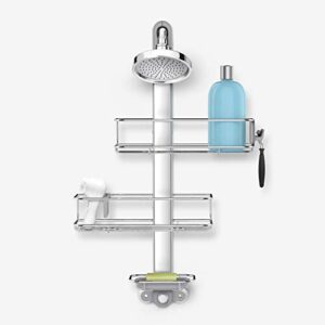 simplehuman adjustable shower caddy, stainless steel and anodized aluminum