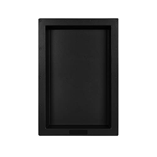 CKB Shower Niche Insert Storage Shelf, 12” x16”, Single Niche Black.