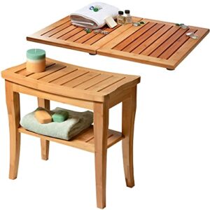 bambüsi bamboo shower bench and bamboo shower floor mat