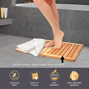 Bambüsi Bamboo Shower Bench and Bamboo Shower Floor Mat