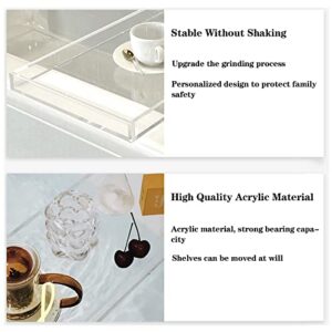 Bathtub Tray - 30" Modern Clear Acrylic Bathtub Caddy Tray for Luxury Bath - Bathtub Shelf Table for Placing Wine Glass Soap Dish Tablet Book Bathtub Accessories, Lover Gift