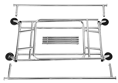 Only Garment Racks Commercial Grade Double Rail Rolling Clothing Rack, Heavy Duty - Designed with Solid"One Piece" Top Rails and Base. Heavy Gauge Steel Construction, Rack Weighs 39 Lbs.