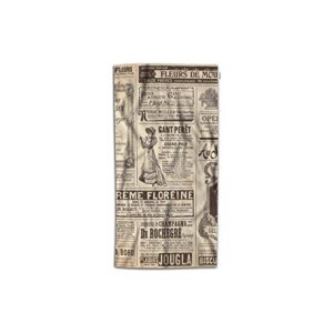 Moslion Paris Hand Towel Vintage France Newspaper French Girl Women Letter Quote Towel Soft Microfiber Face Hand Towel Kitchen Bathroom for Kids Baby Men 15x30 Inch Brown