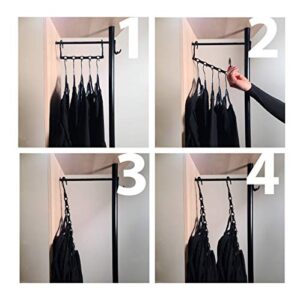 Space Saver Hangers for Smart Closet Organizer (16, Black)