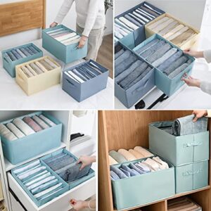 MUIRK Wardrobe Clothes Organizer,6PCS Closet Organizers and Storage,Closet Organizers for Shirts Socks Bra Jeans Underwear Clothes Organizer Storage Box Dividers