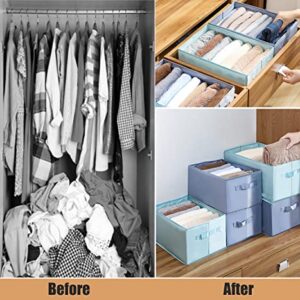 MUIRK Wardrobe Clothes Organizer,6PCS Closet Organizers and Storage,Closet Organizers for Shirts Socks Bra Jeans Underwear Clothes Organizer Storage Box Dividers