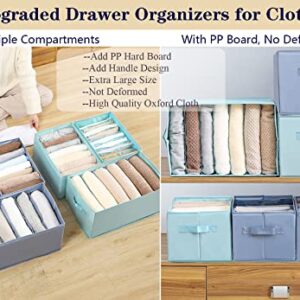 MUIRK Wardrobe Clothes Organizer,6PCS Closet Organizers and Storage,Closet Organizers for Shirts Socks Bra Jeans Underwear Clothes Organizer Storage Box Dividers