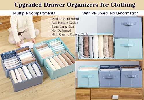 MUIRK Wardrobe Clothes Organizer,6PCS Closet Organizers and Storage,Closet Organizers for Shirts Socks Bra Jeans Underwear Clothes Organizer Storage Box Dividers