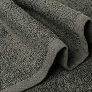 Cotton Bath Towels Set Grey 22" x 44" Pack of 6 Ultra Soft 100% Cotton Bath Towel Charcoal Grey Highly Absorbent Daily Usage Bath Towel Ideal for Pool Home Gym Spa Hotel