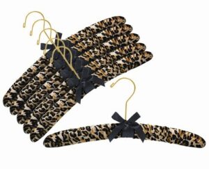 cheetah print padded hanger - pack of (6)