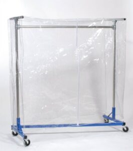 z rack cover clear vinyl with zipper for 60 inch z-rack garment racks