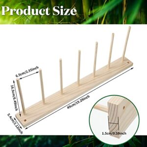 Bamboo Wall Mounted Boot Rack Organizer Tall Boots Shoe Organizer Stand Alone Boot Holder 6 Pairs Tall Boots Inverter Holder, Store Tall Knee High for Hiking, Riding, Rain or Work Boots in Closets