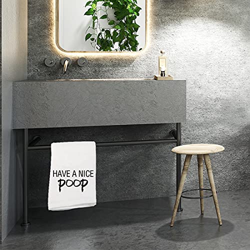 Have a Nice Poop Funny Bathroom Hand Towel Hand Towel Guest Bathroom Housewarming Gift (Have a Nice Poop T)