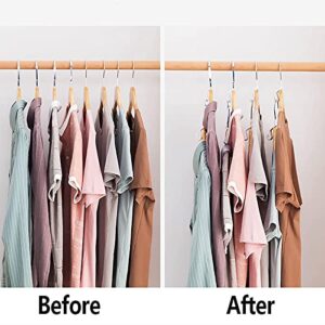 20 Pieces Clothes Hanger Connector Hooks, Outfit Hangers Extender Linking Hook Clips Velvet Huggable Hangers Drop Connecting Grip Heavy Duty Cascading Clothes Space Saving Organizer, 4 Colors