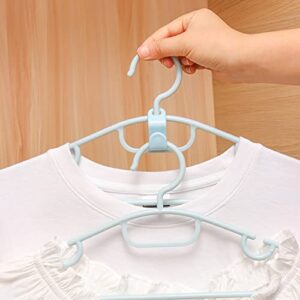 20 Pieces Clothes Hanger Connector Hooks, Outfit Hangers Extender Linking Hook Clips Velvet Huggable Hangers Drop Connecting Grip Heavy Duty Cascading Clothes Space Saving Organizer, 4 Colors