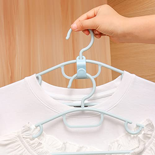 20 Pieces Clothes Hanger Connector Hooks, Outfit Hangers Extender Linking Hook Clips Velvet Huggable Hangers Drop Connecting Grip Heavy Duty Cascading Clothes Space Saving Organizer, 4 Colors