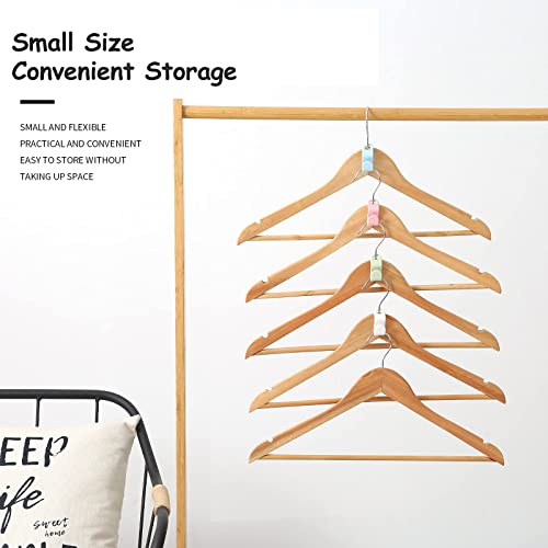 20 Pieces Clothes Hanger Connector Hooks, Outfit Hangers Extender Linking Hook Clips Velvet Huggable Hangers Drop Connecting Grip Heavy Duty Cascading Clothes Space Saving Organizer, 4 Colors