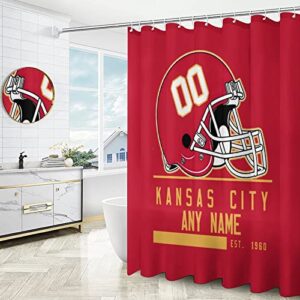 Custom Football Style Shower Curtain 4Pcs Set Personalized Bathroom Decor Gift Fashion Modern Home Supplies