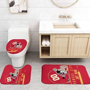 Custom Football Style Shower Curtain 4Pcs Set Personalized Bathroom Decor Gift Fashion Modern Home Supplies