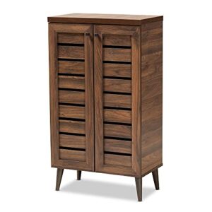 baxton studio salma shoe cabinet, walnut brown