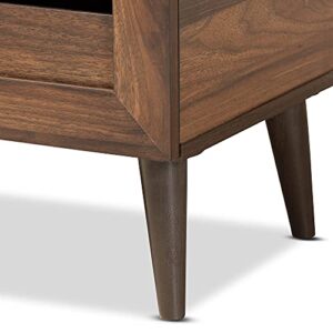 Baxton Studio Salma Shoe Cabinet, Walnut Brown