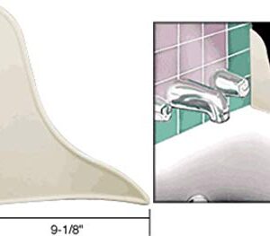 Prime-Line M 6086 Bath Tub Splash Guard, 9 in. x 10-3/4 in., Plastic, White