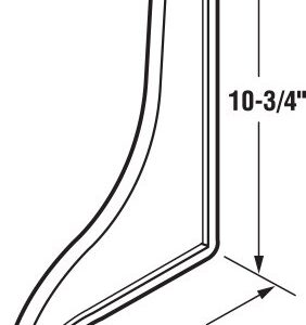 Prime-Line M 6086 Bath Tub Splash Guard, 9 in. x 10-3/4 in., Plastic, White