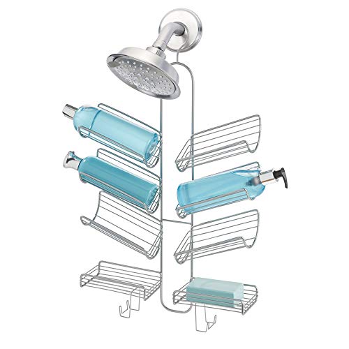 iDesign Steel Hanging Shower Caddy, The Verona Collection – 25” x 14” x 4”, Silver