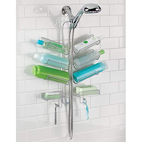 iDesign Steel Hanging Shower Caddy, The Verona Collection – 25” x 14” x 4”, Silver